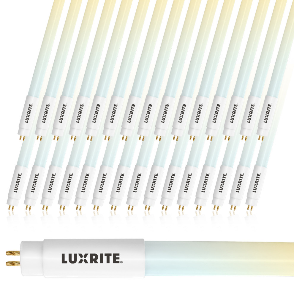 Luxrite 30-Pack 4FT T5 LED Tube Light 24W 4CCT Ballast Bypass 3200LM ...