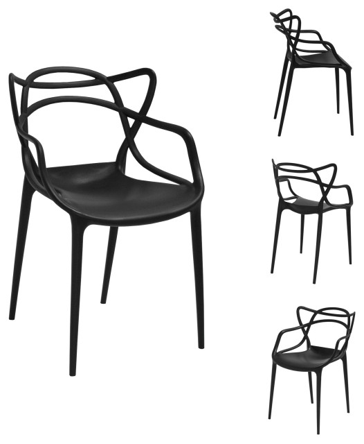 Mod Made Modern Plastic Loop Dining Side Chair, Set of 4 - Midcentury ...