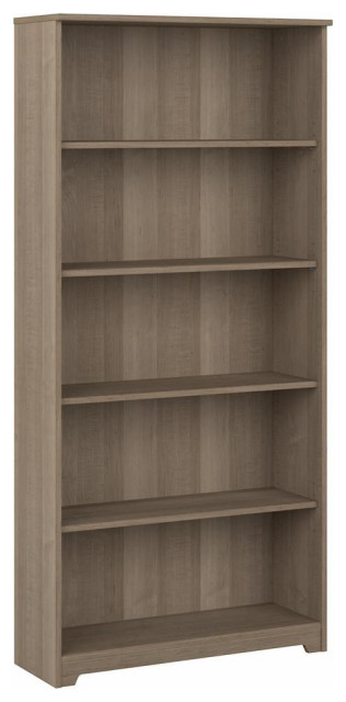 Bush Furniture Cabot Tall 5 Shelf Bookcase, Ash Gray - Tropical ...