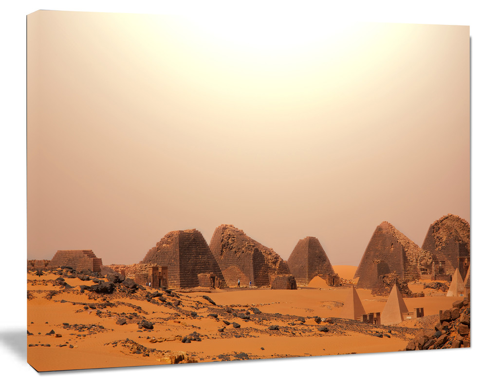 Beautiful Meroe Pyramids in Sudan, Extra Large Landscape Canvas Art, 60 ...