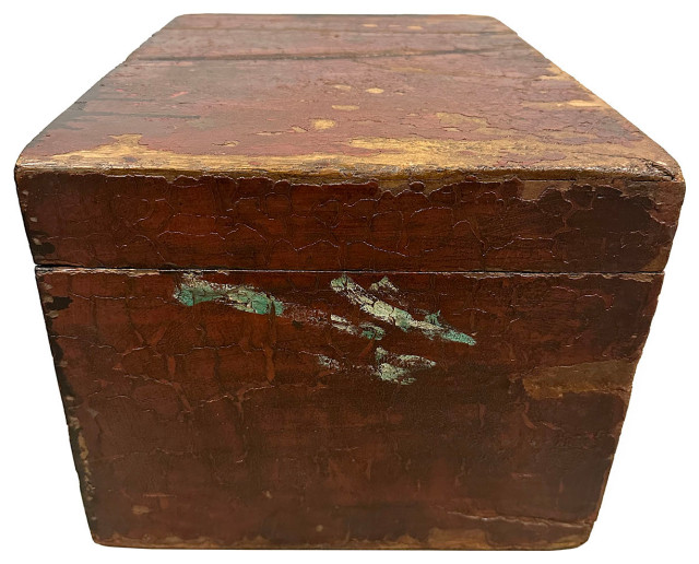 Consigned Early 20th Century Antique Chinese Wooden Painted Box - Asian ...