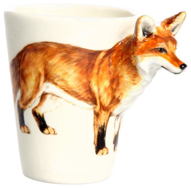 Fox 3D Ceramic Mug - Eclectic - Mugs - by Blue Witch Ceramics Inc. | Houzz