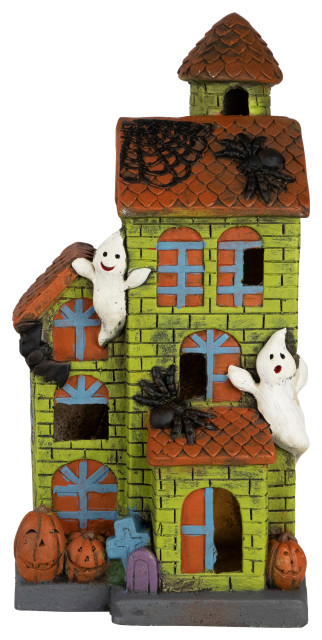 20" LED Lighted Ghostly Haunted House Halloween Decoration - Modern ...