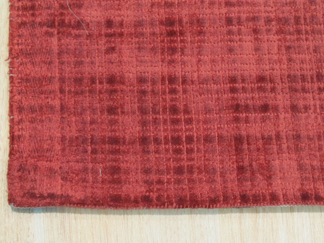 Handwoven Viscose Red Contemporary Solid Milano Rug, 8'9x11'9 ...