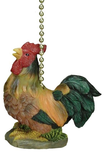 Country Rooster Farm Decorative Ceiling Fan Light Pull - Farmhouse ...