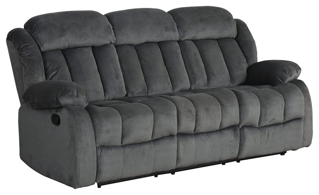 Transitional Reclining Sofa, Overstuffed Seat & Arms for Ultimate ...