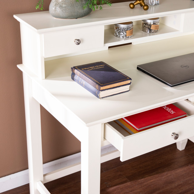 Xavier Secretary Desk With Storage - Transitional - Desks And Hutches ...