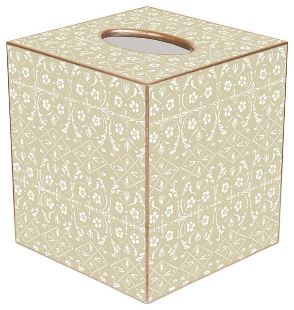 TB866 - Spring Tan Tissue Box Cover - Traditional - Tissue Box Holders ...