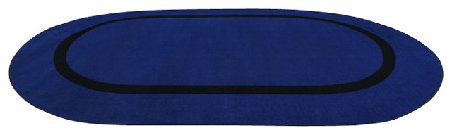 Blue and Black Montessori Classroom Rug, 7'6"x12' - Traditional - Kids ...