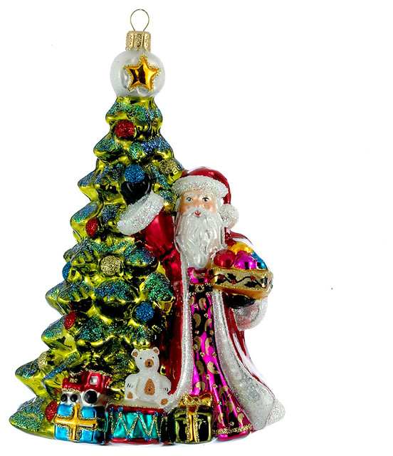 Kurt Adler 7.28" Polonaise Santa Decorating Tree - Contemporary ...