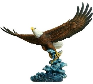 Eagle Catching Fish Sculpture - Contemporary - Sculptures - by Wildlife ...