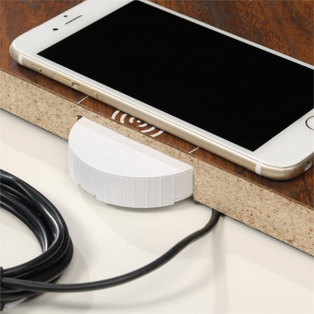 Sauder Hidden Wireless Qi Compatible Charger in Black and White ...