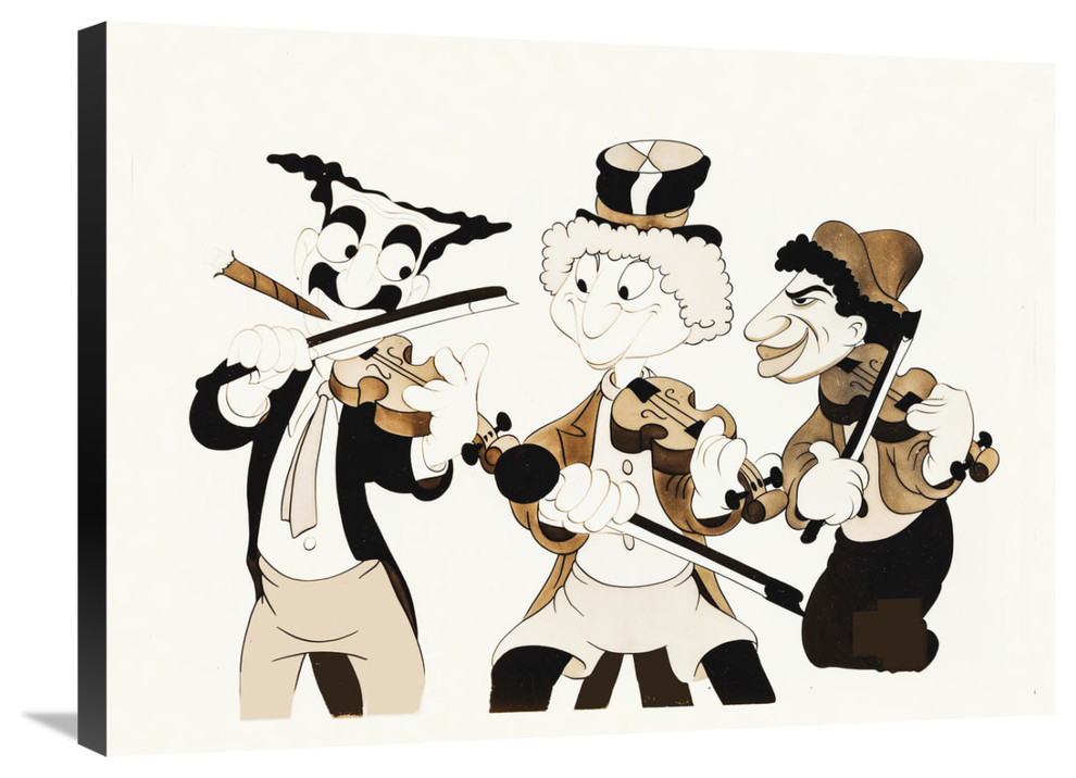 "Marx Brothers - Cartoon - Fiddling" Canvas by Hollywood Photo Archive ...