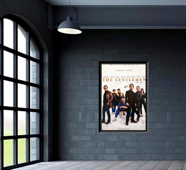 The Gentlemen cast signed movie poster, 27x40 inches - Contemporary ...