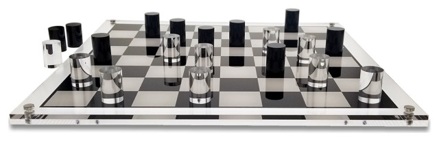 OnDisplay 3D Luxe Acrylic Checkers Set - Luxury Laser Cut Checkers ...