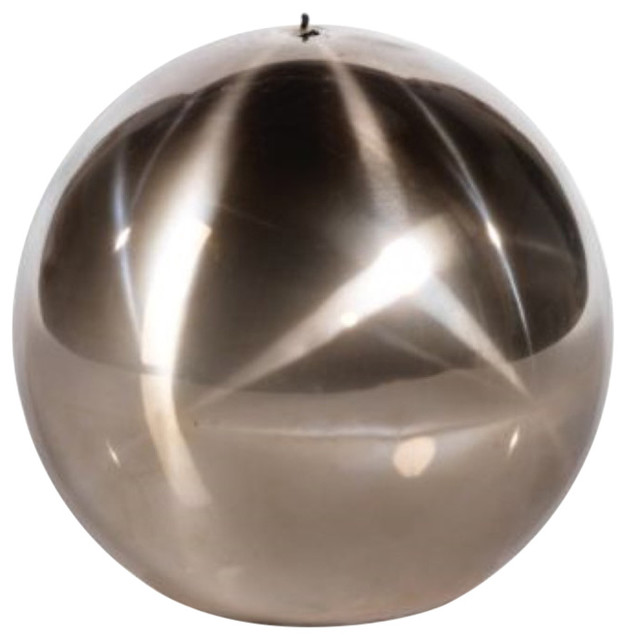 6" Tall Candle, Ball Shaped, Titanium Gold - Contemporary - Candles ...