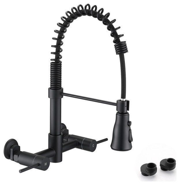 Wall Mounted Bridge Kitchen Faucet - Contemporary - Kitchen Faucets ...