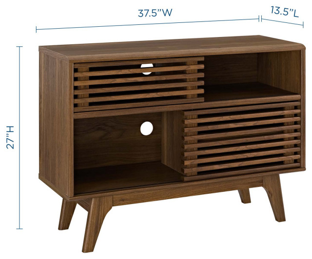 Render Display Stand, Walnut - Midcentury - Accent Chests And Cabinets ...