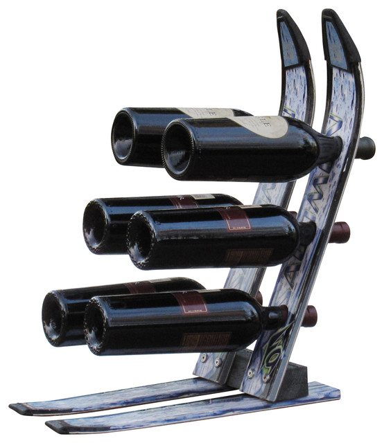 Snow Ski Wine Rack, 6 Bottle - Wine Racks - by Skichair1 | Houzz