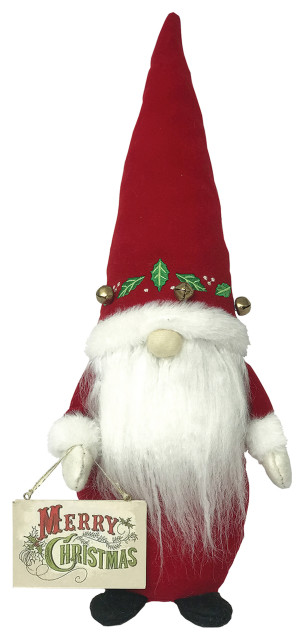 15" Merry Christmas Gnome - Traditional - Holiday Accents And Figurines ...