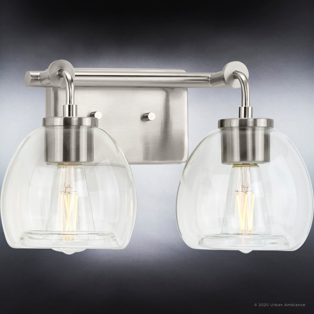 Luxury Industrial Bath Light, Brushed Nickel - Transitional - Bathroom ...