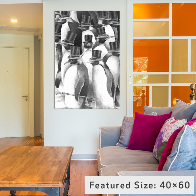 "A Gathering of Gentlemen" by Eric Fan, 12x8x.75, 18x12x1.5 ...