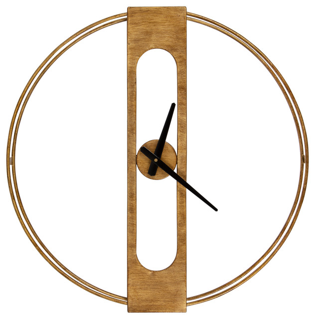 Urgo Numberless Metal Wall Clock, Gold 22 Diameter, 22" Diameter ...
