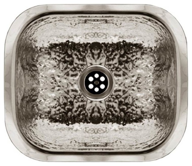 Rectangular Undermount Entertainment/Prep Sink With A Hammered Texture ...