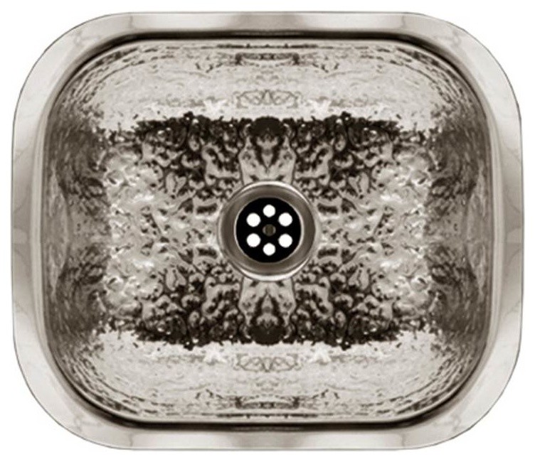 Rectangular Undermount Entertainment/Prep Sink With A Hammered Texture ...
