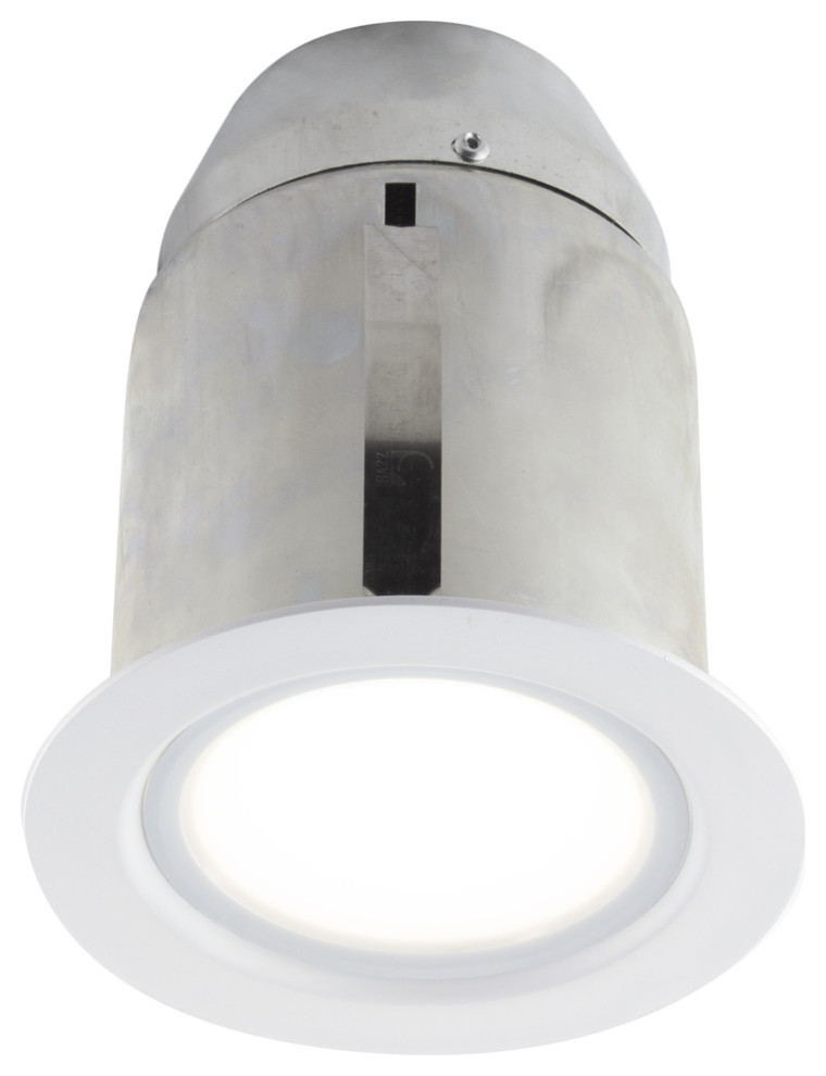 4" Brushed Chrome Integrated LED Recessed Fixture Kit for Damp ...