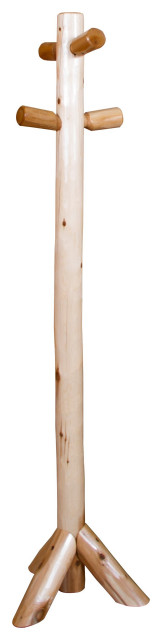 White Cedar Log Coat Tree - Rustic - Coatracks And Umbrella Stands - by ...