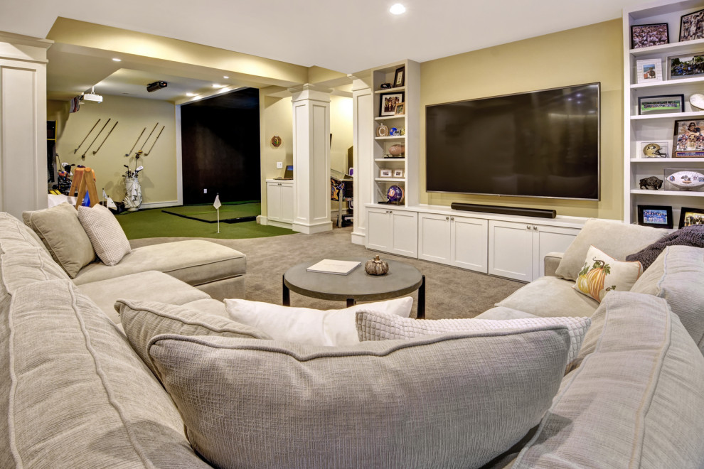 Basement Game Room Remodel - Traditional - Basement - Denver - by Julia ...