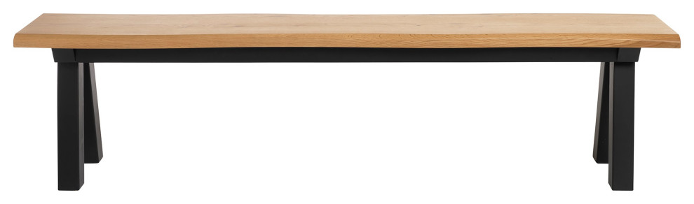 Rustic Wavy Edge Dining Bench - Industrial - Dining Benches - by Unique ...