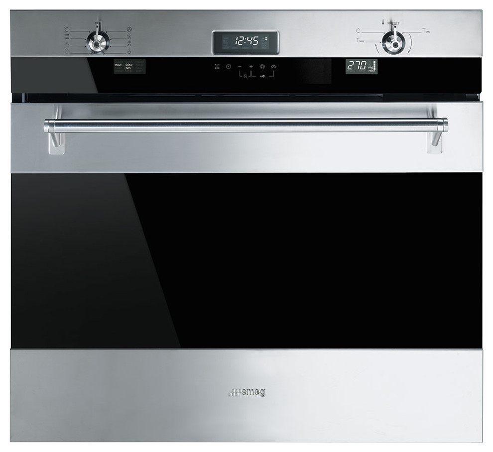Smeg Classic Aesthetic 30" Stainless Steel Electric Multifunction Wall ...