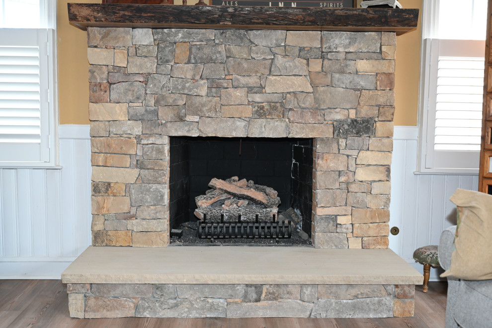 Indoor stone fireplace - Contemporary - DC Metro - by Art Masonry Inc ...