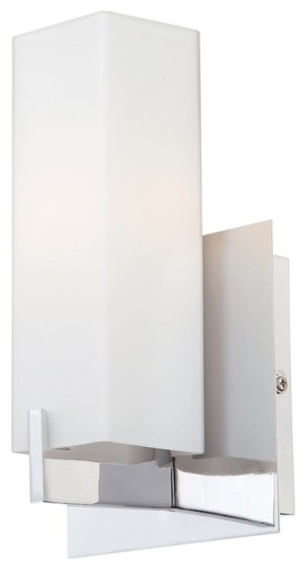 Elk Home Moderno 5" 1-Light Modern Opal Glass and Metal Wall Lamp in ...
