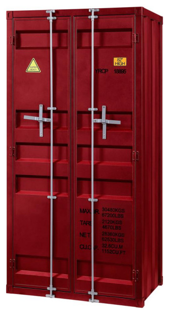 Cargo Wardrobe, Double Door, Red - Contemporary - Armoires And ...