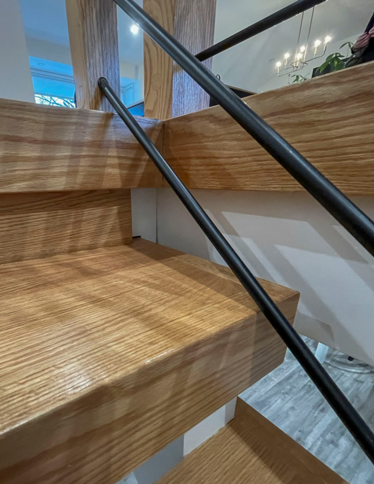 99_Modern & Open L-Shape-Winder Stair, Arlington VA 22207 - Staircase ...