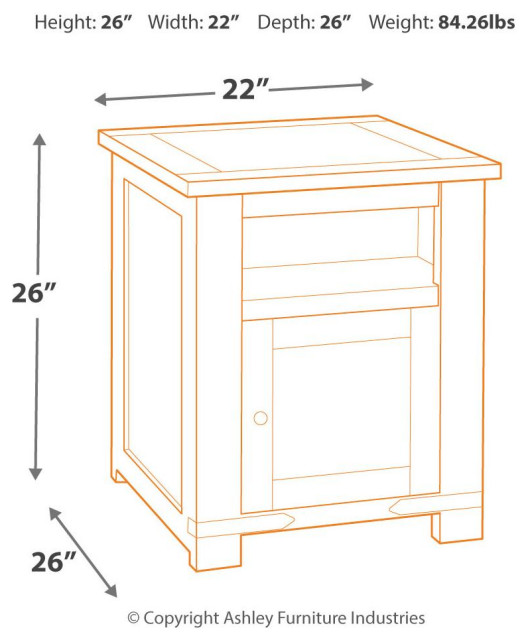 Budmore Casual Brown Rectangular End Table - Transitional - Side Tables ...