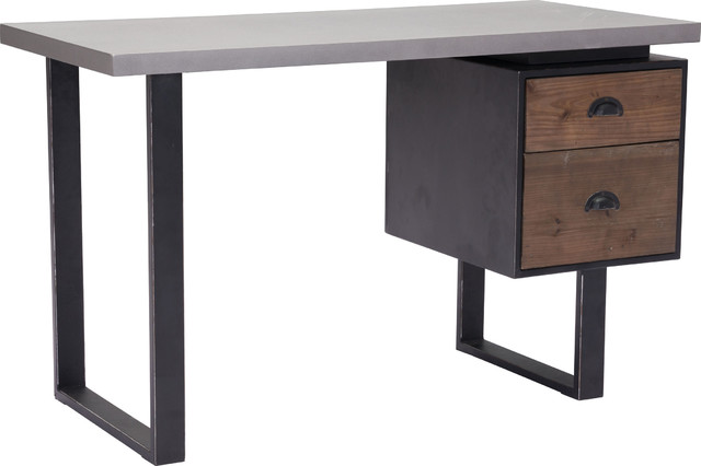 Zuo Modern Den Desk Old Fir & Metal - Industrial - Desks And Hutches ...