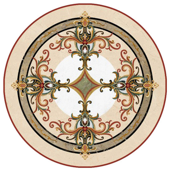 Fancy Milano Monroe Medallion, Round, 36" Round - Traditional - Floor ...