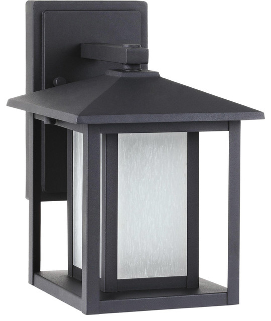 Black LED Outdoor Wall Lantern from the Hunnington Collection, 7.000 ...