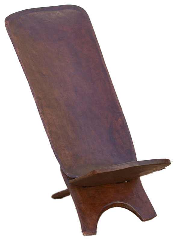 Large African Folding Club Chair - Transitional - Folding Chairs And ...