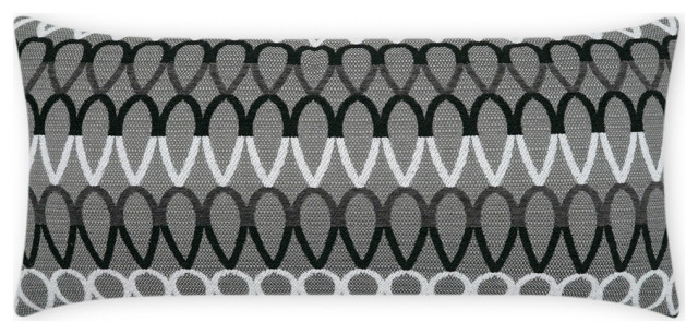 Outdoor Lozenge Lumbar Pillow, 12" x 24" - Contemporary - Outdoor ...