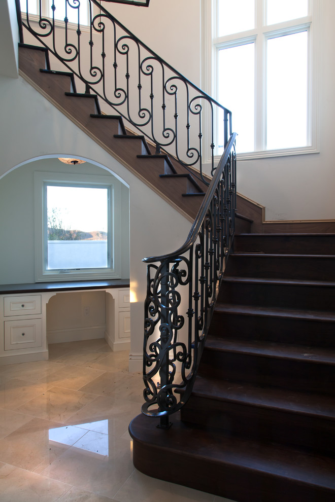 Stairwell, Italian Wrought Iron - Traditional - Staircase - Los Angeles ...