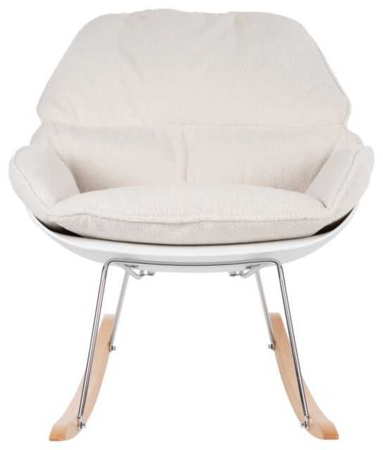 White Upholstered Rocking Chair | DF Rocky - Contemporary - Rocking ...