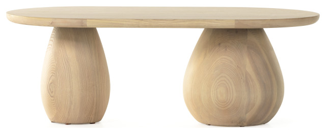 Merla Wood Coffee Table-Light Naturl Ash - Transitional - Coffee Tables ...