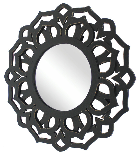 Traditional Lotus Wall Mirror - Asian - Wall Mirrors - by Kolibri Decor ...