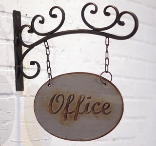 Metal Hanging "Office" Sign - Miami - by Antique Farmhouse | Houzz