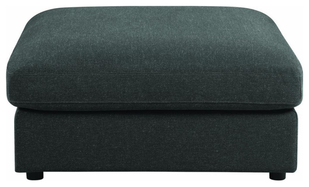 Comfortable Ottoman, Loose Cushion Seat With Dark Gray Polyester ...